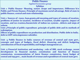 Pub. finance ppt copy | PPTX | Government Support and Welfare ...