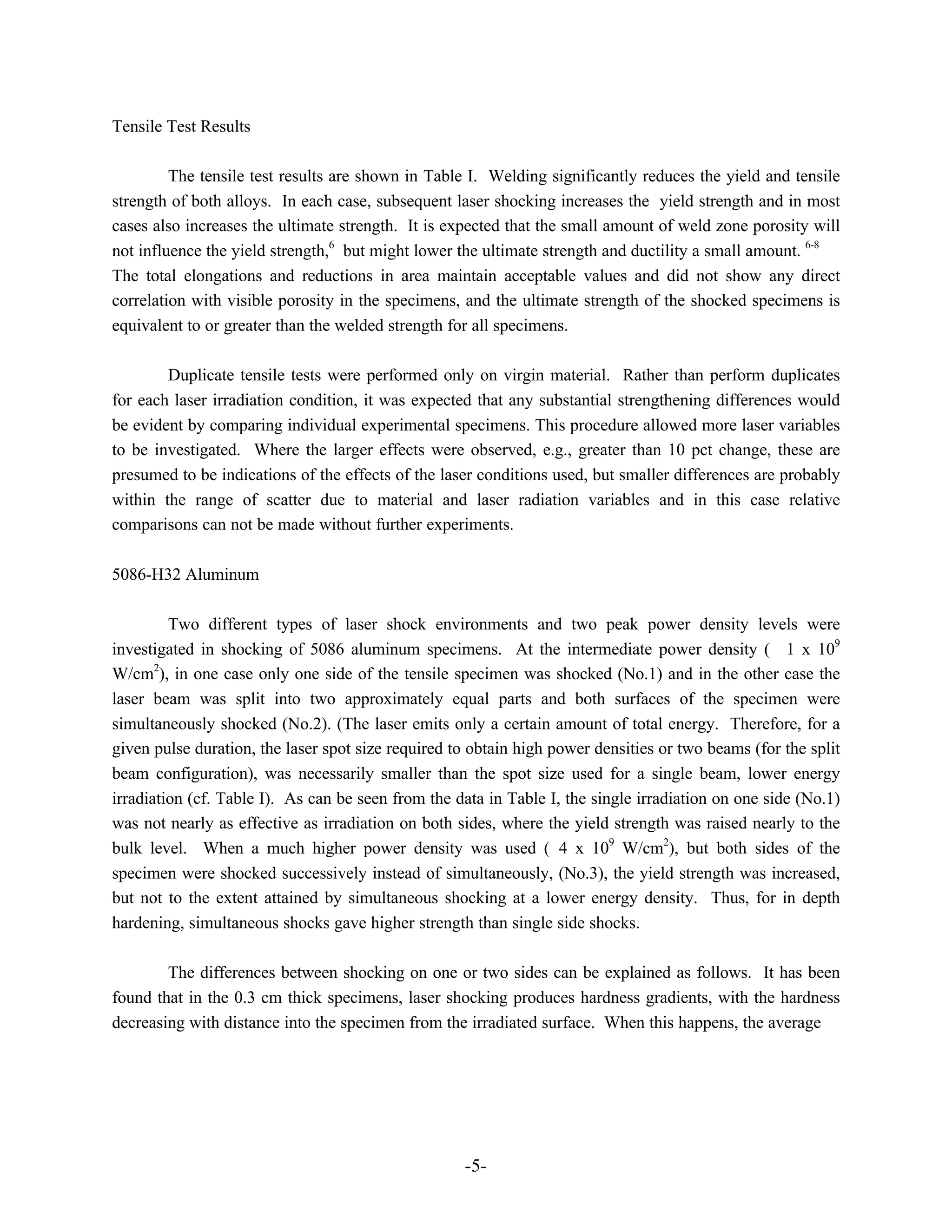 Laser Shock Peening - LSP | PDF