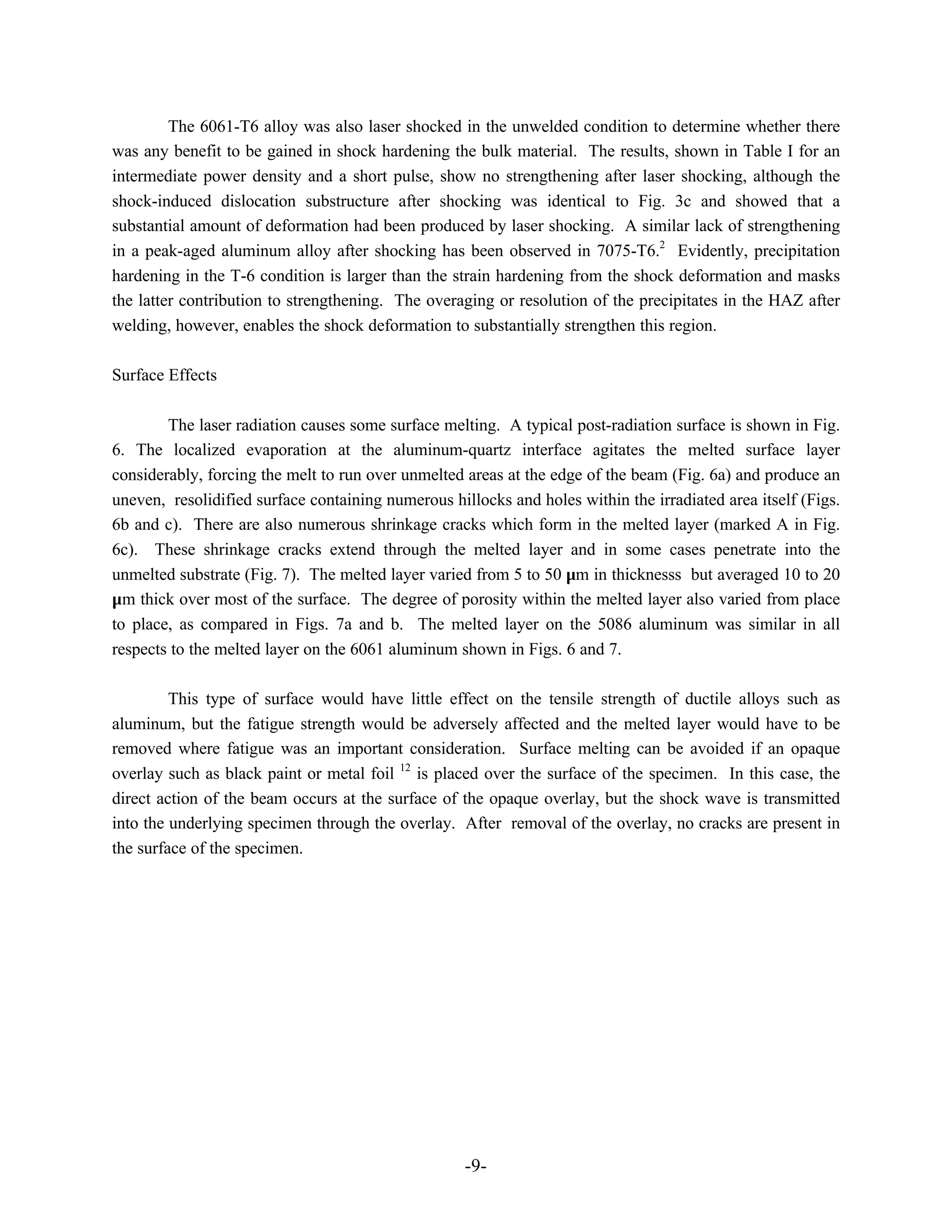 Laser Shock Peening - LSP | PDF