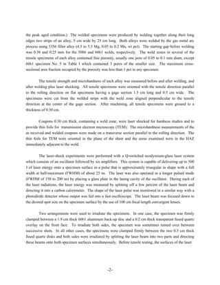Laser Shock Peening - LSP | PDF