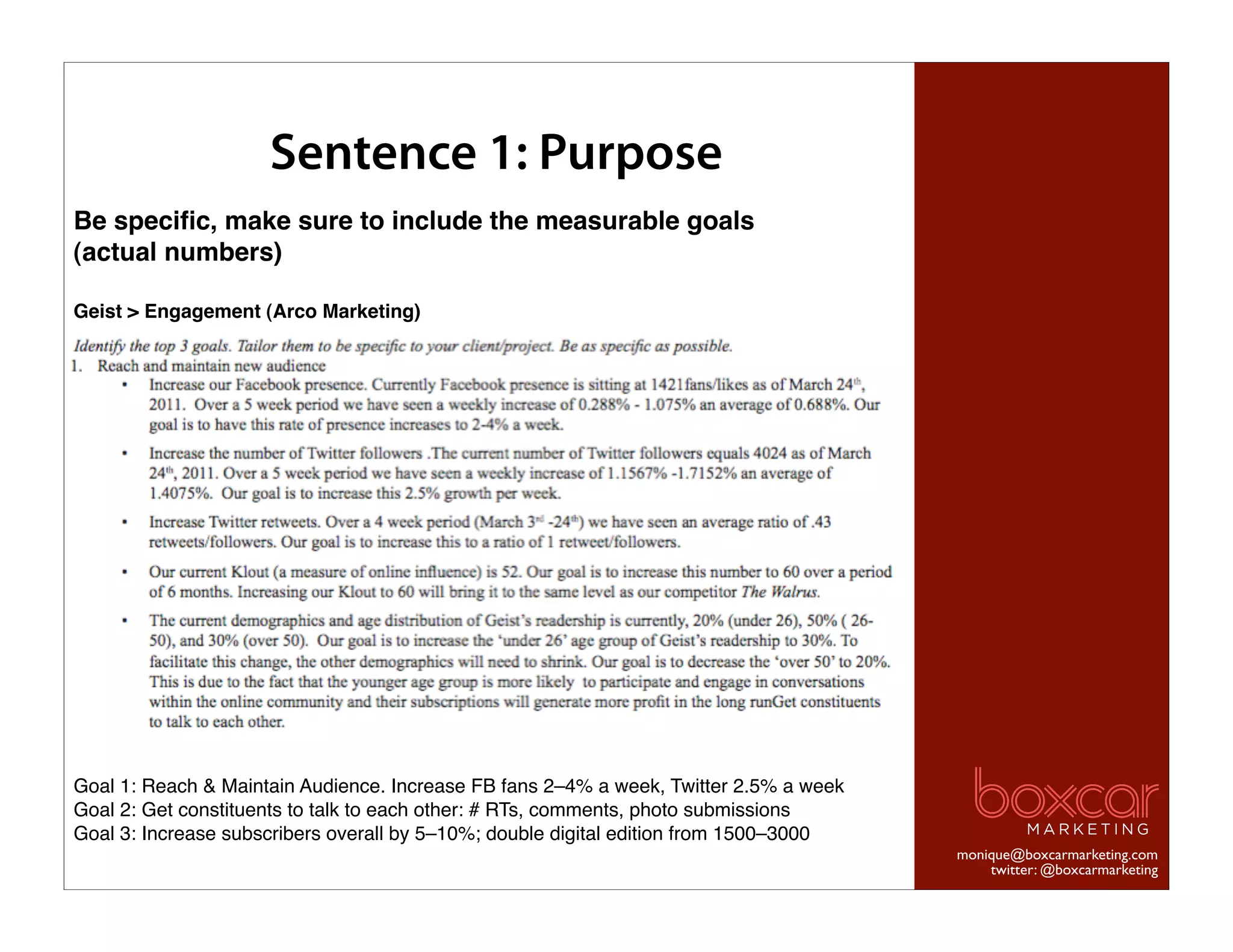 Pub355 How to Write a 7 Sentence Marketing Plan | PDF