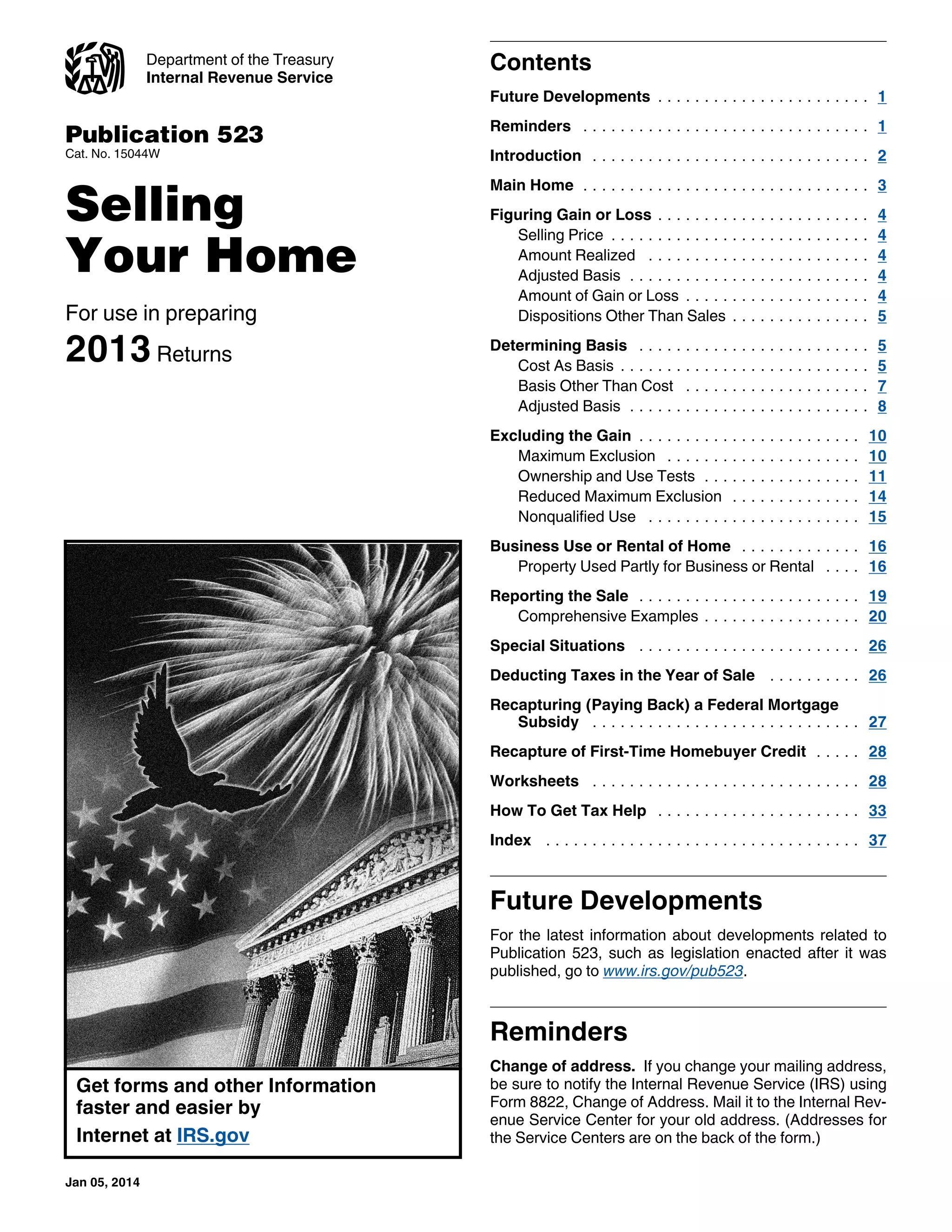 IRS Pub 523 | PDF