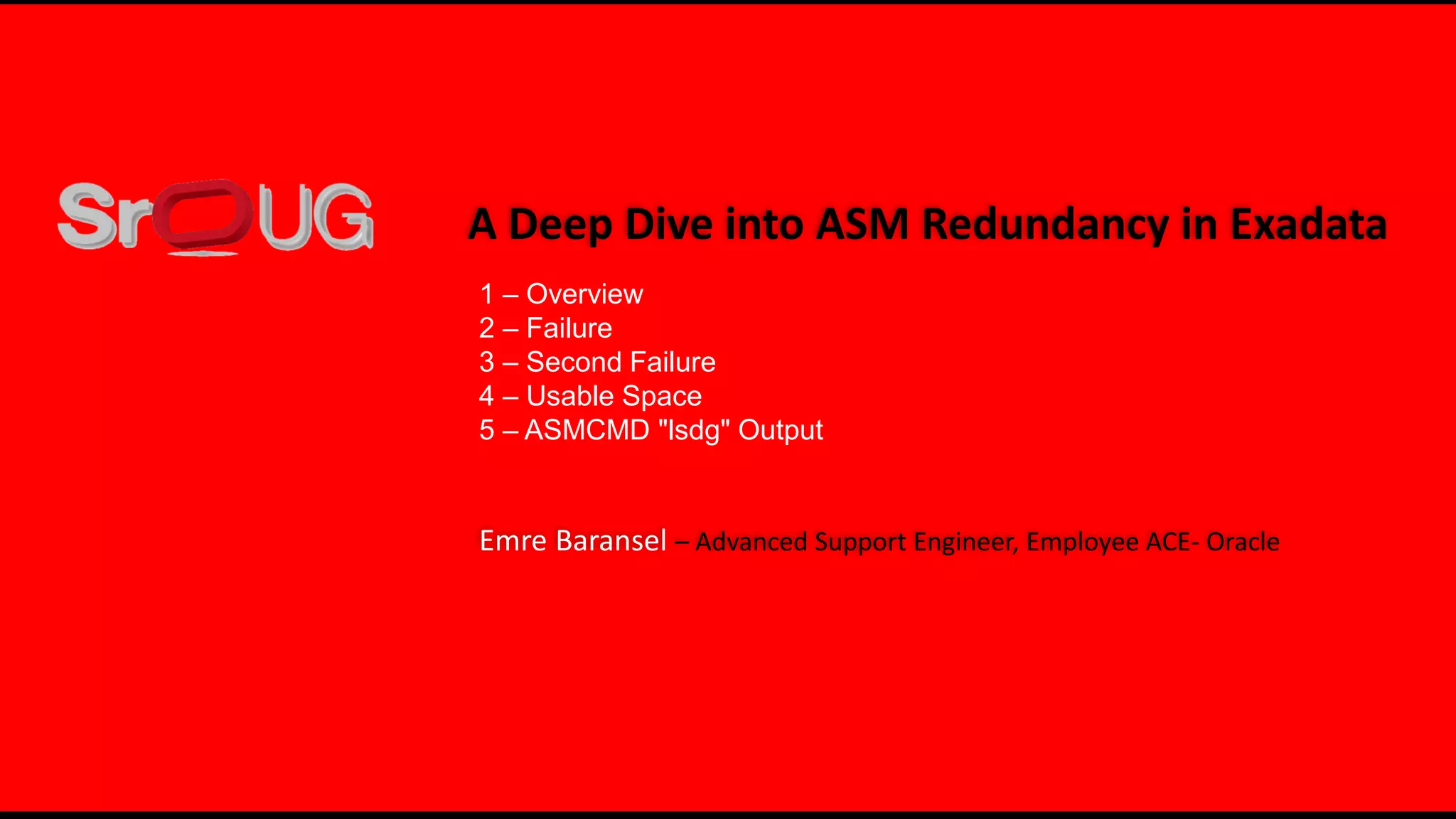A Deep Dive into ASM Redundancy in Exadata | PPT