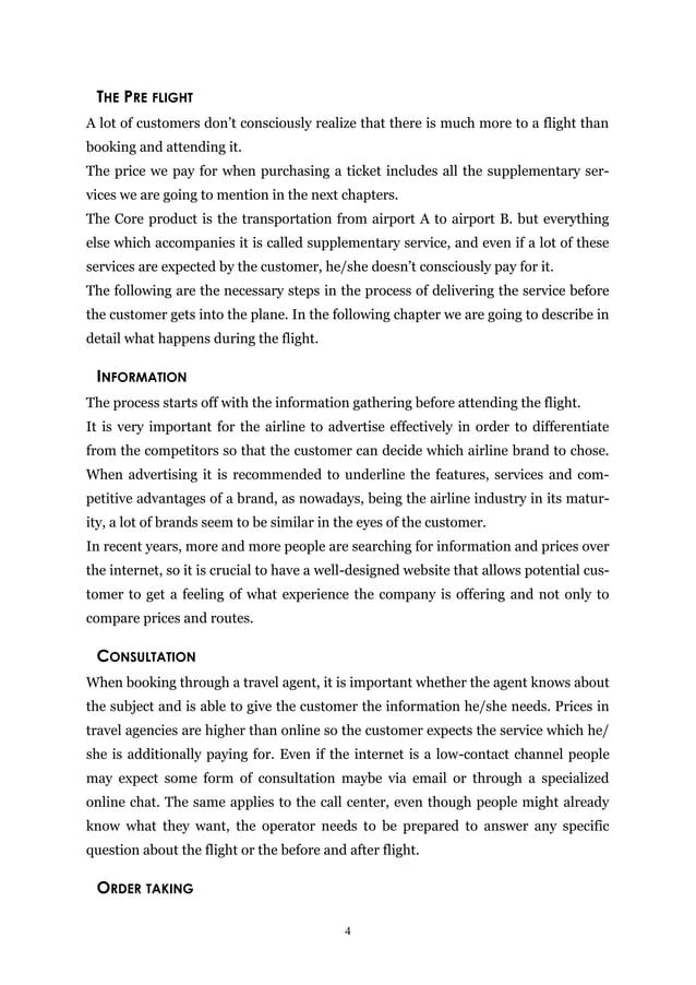 The British Airways service delivery process