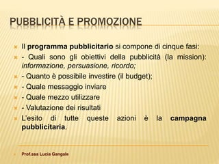 Pubblicità e promozione by Lucia Gangale | PPTX