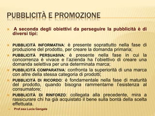 Pubblicità e promozione by Lucia Gangale | PPTX
