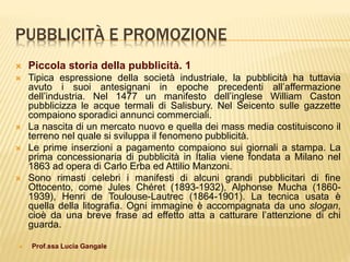 Pubblicità e promozione by Lucia Gangale | PPTX