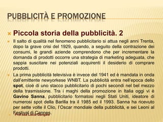 Pubblicità e promozione by Lucia Gangale | PPTX