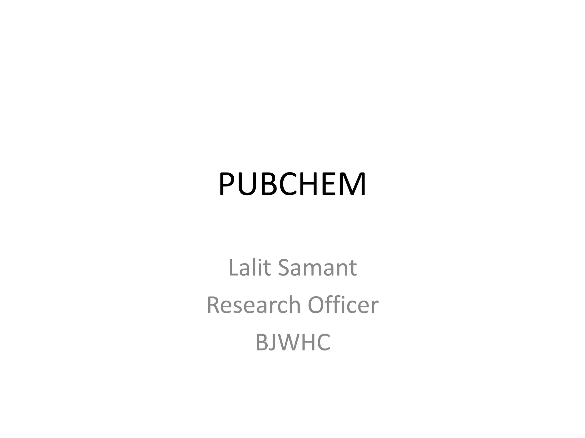 Pubchem | PPT