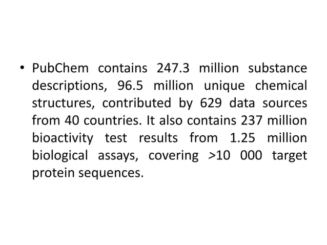 Pubchem | PPT | Chemistry | Science
