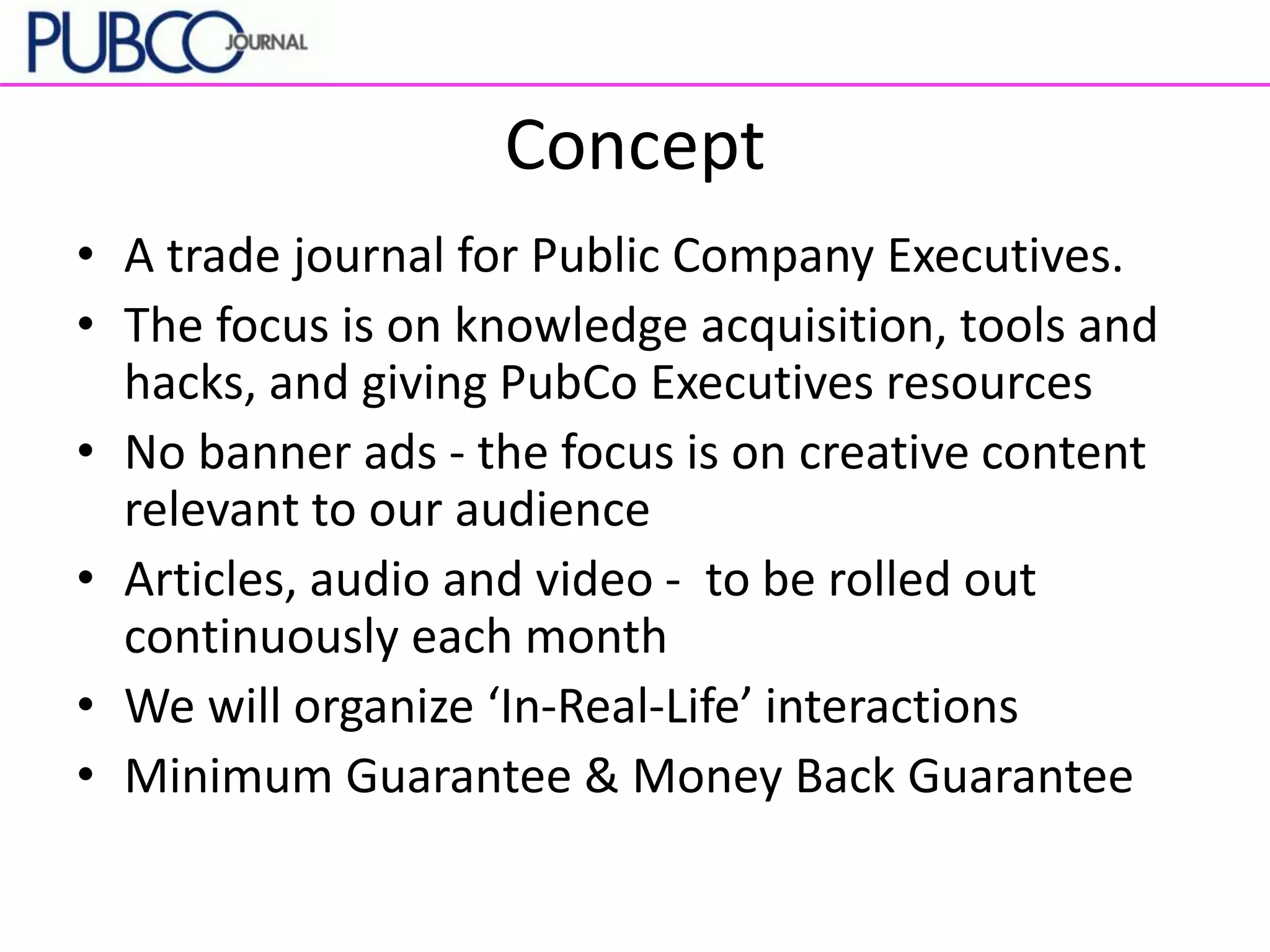 PubCo Journal Partner Presentation | PPT