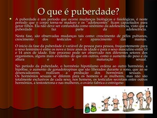 Puberdade e Adolescência | PPT
