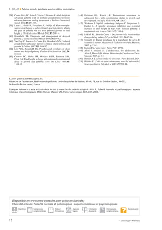 Pubertad nl y patologica med-psicologicos | PDF