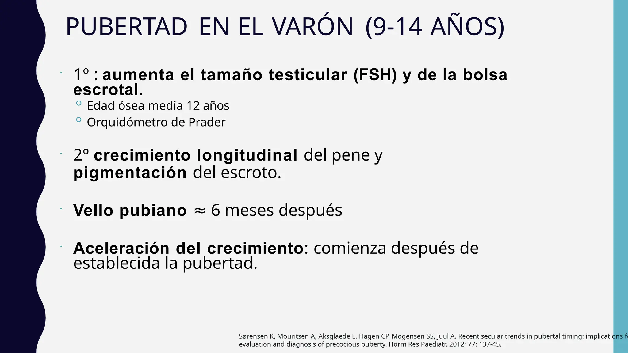 se describe la pubertad y los cambios normales en ella | PPT