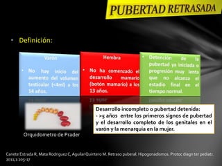 Pubertad retrasada | PPTX