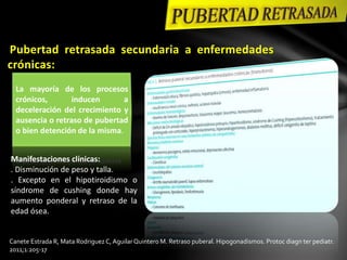 Pubertad retrasada | PPTX