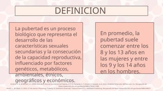 PUBERTAD Y MENARCA................................ | PPTX