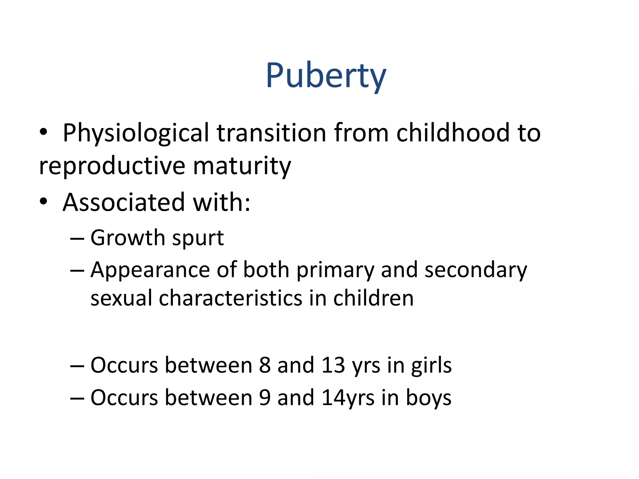 Puberty disorders | PDF