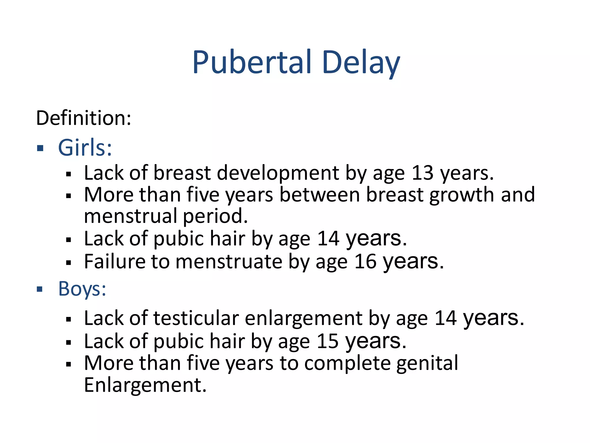 Puberty Disorders Pdf