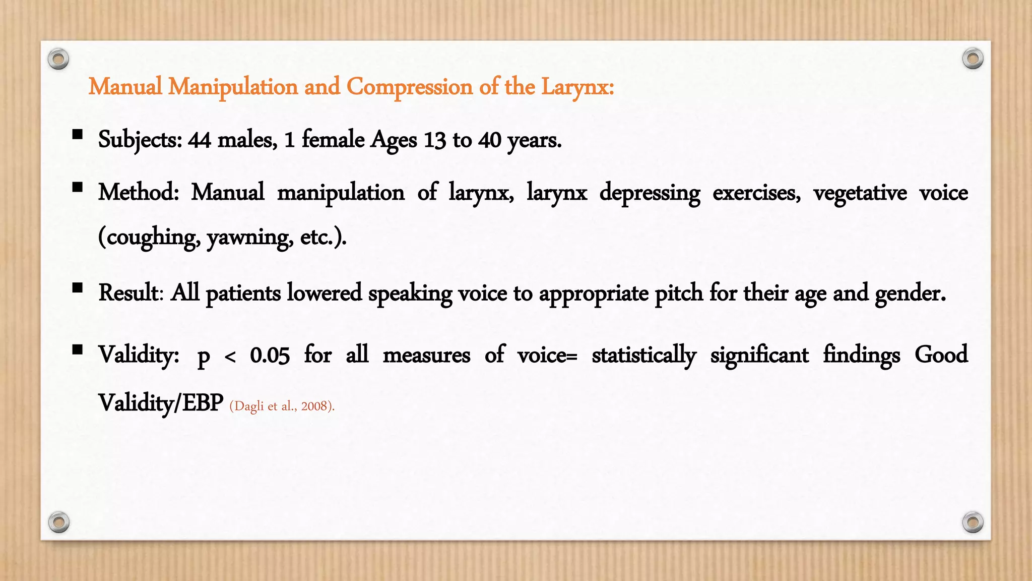 Pubertal voice disorders & Puberphonia, Dr Fadaly | PPSX