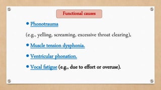 Pubertal voice disorders & Puberphonia, Dr Fadaly | PPSX