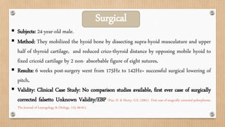Pubertal voice disorders & Puberphonia, Dr Fadaly | PPSX
