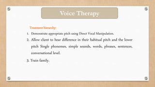 Pubertal voice disorders & Puberphonia, Dr Fadaly | PPSX