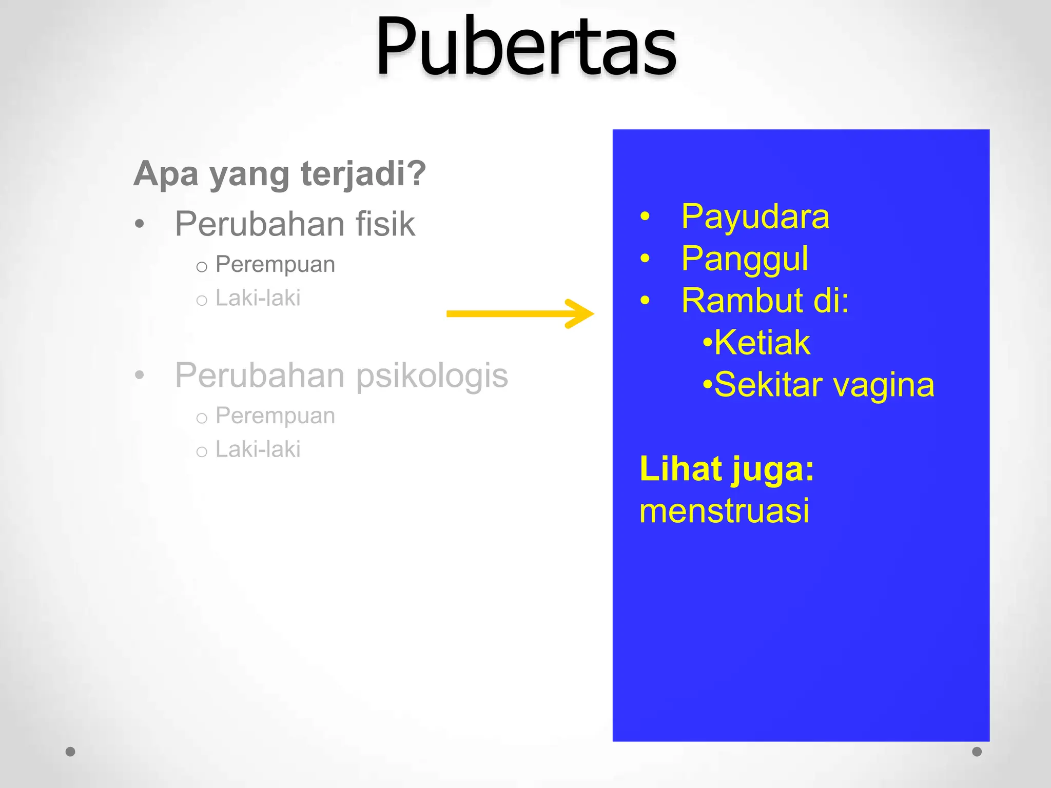 Ciri ciri masa Pubertas laki-laki Dan perempuan.ppt