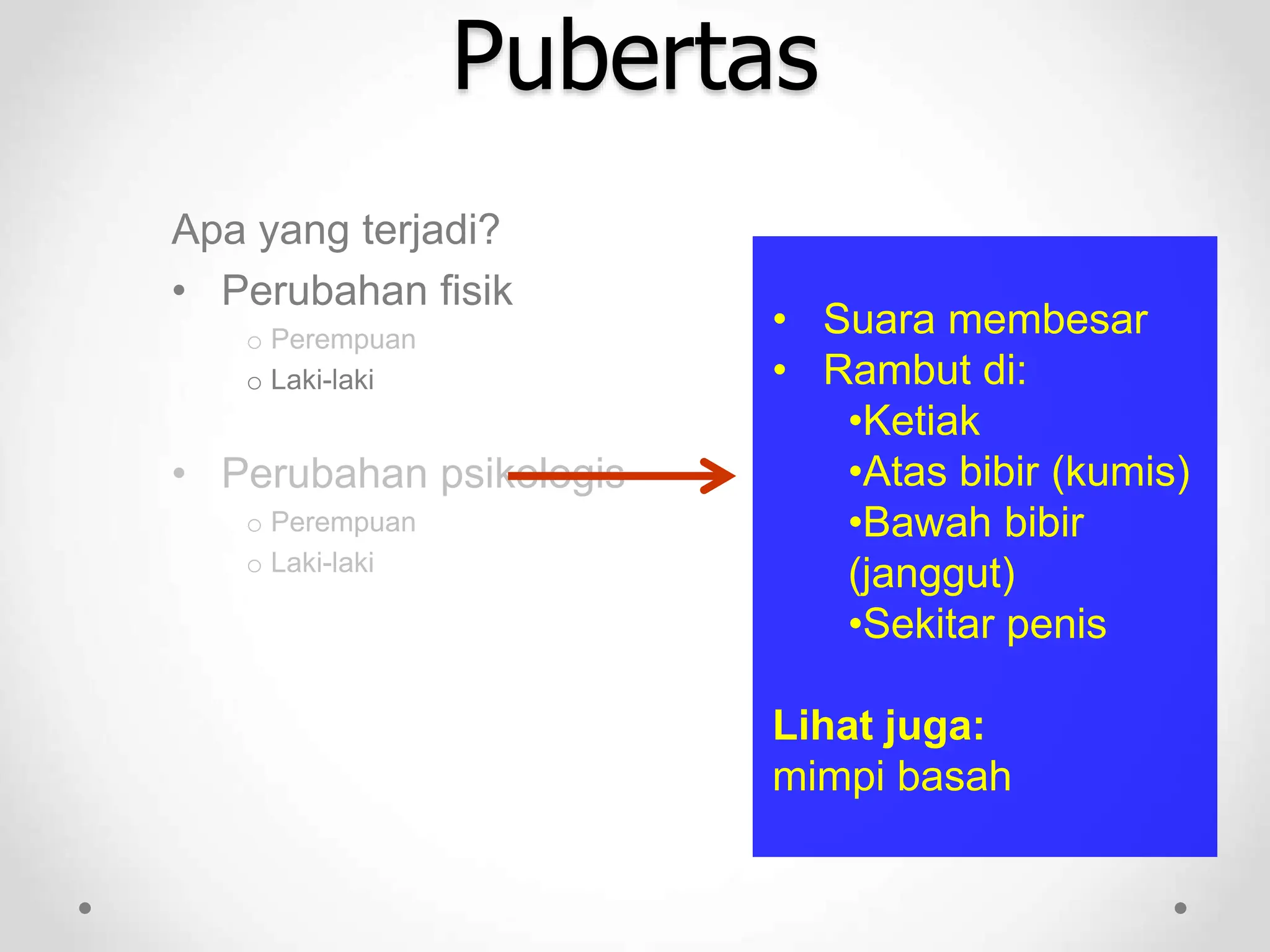 Ciri ciri masa Pubertas laki-laki Dan perempuan.ppt