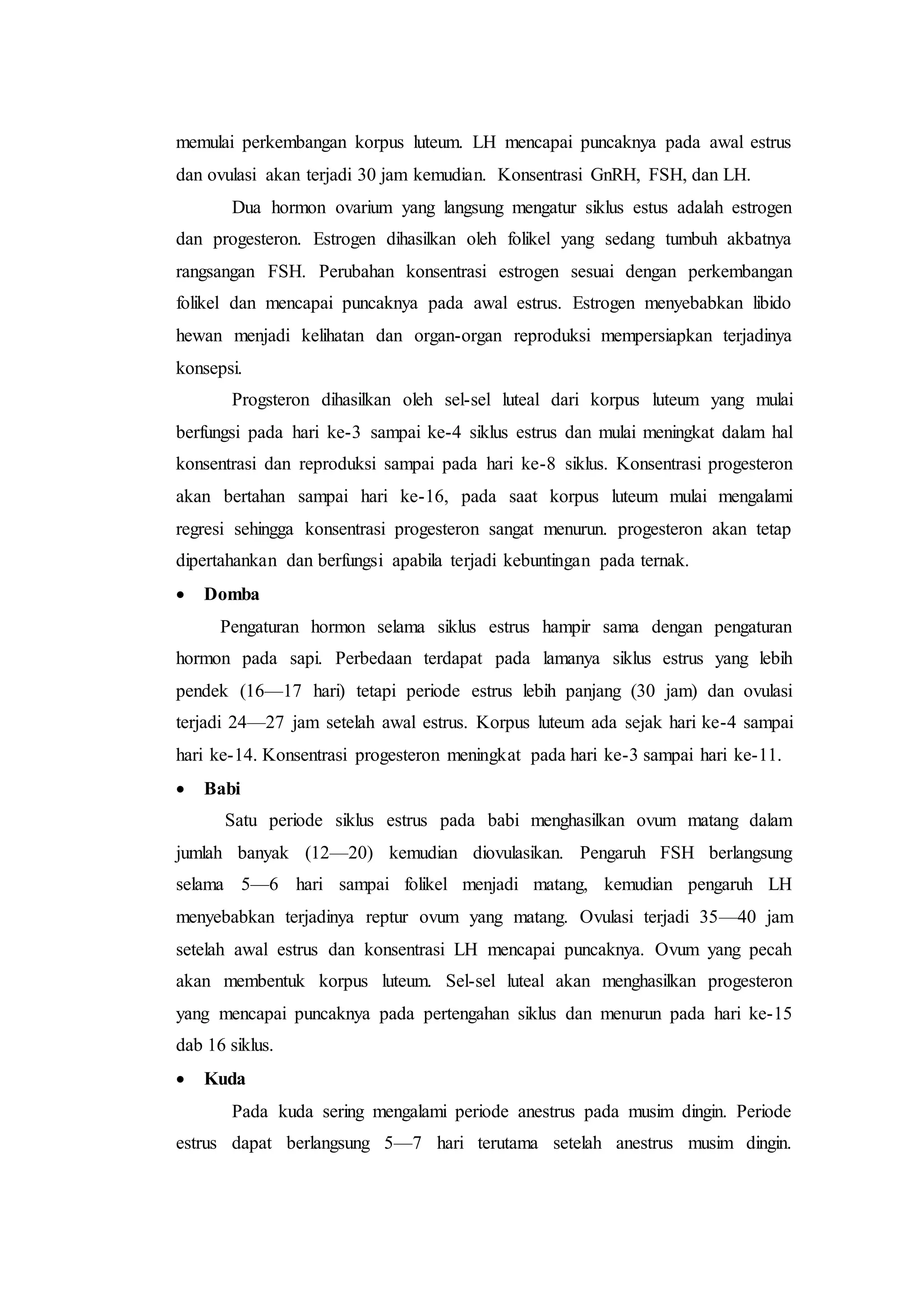 Pubertas, estrus dan ovulasi | DOCX
