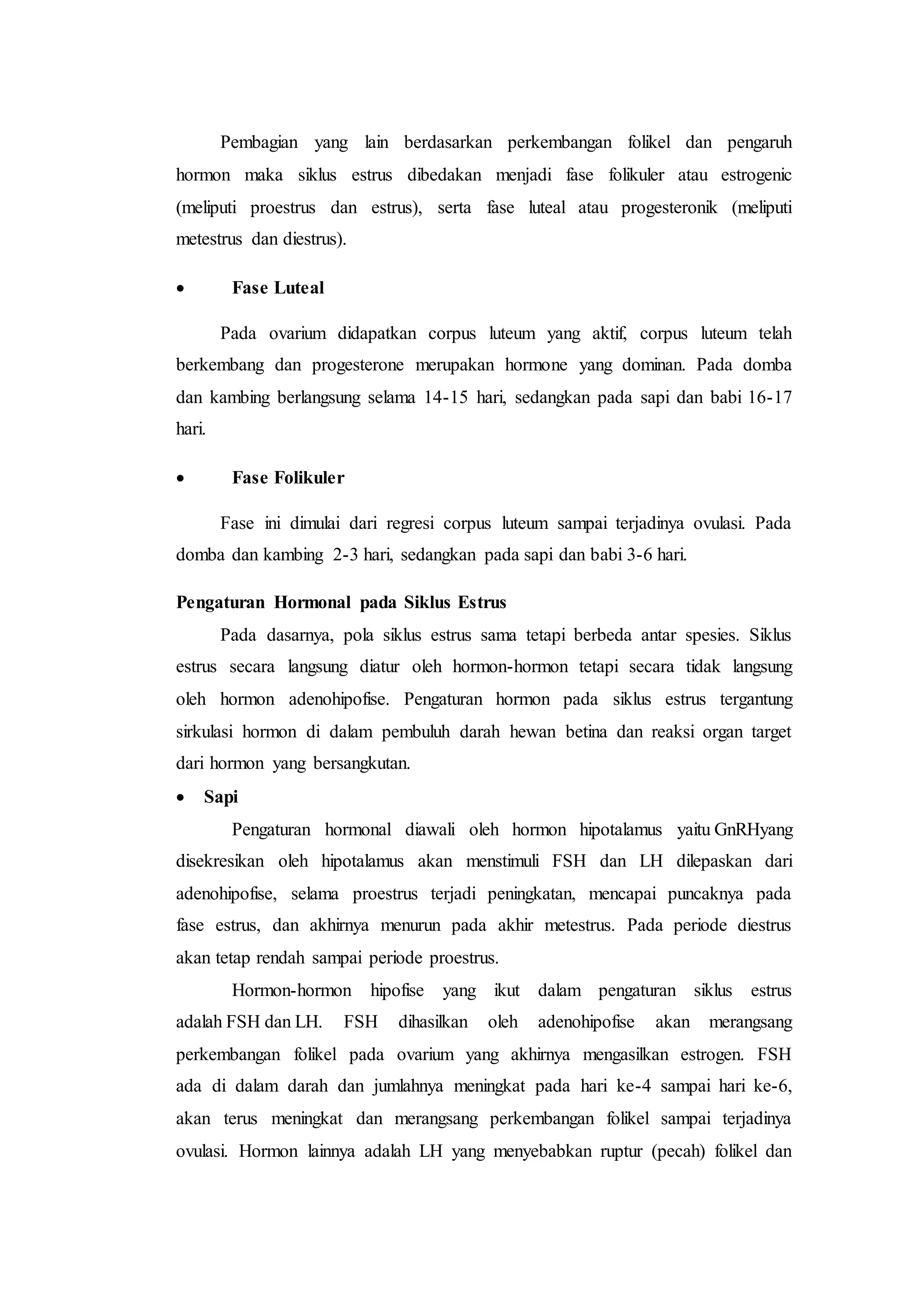 Pubertas, estrus dan ovulasi | DOCX