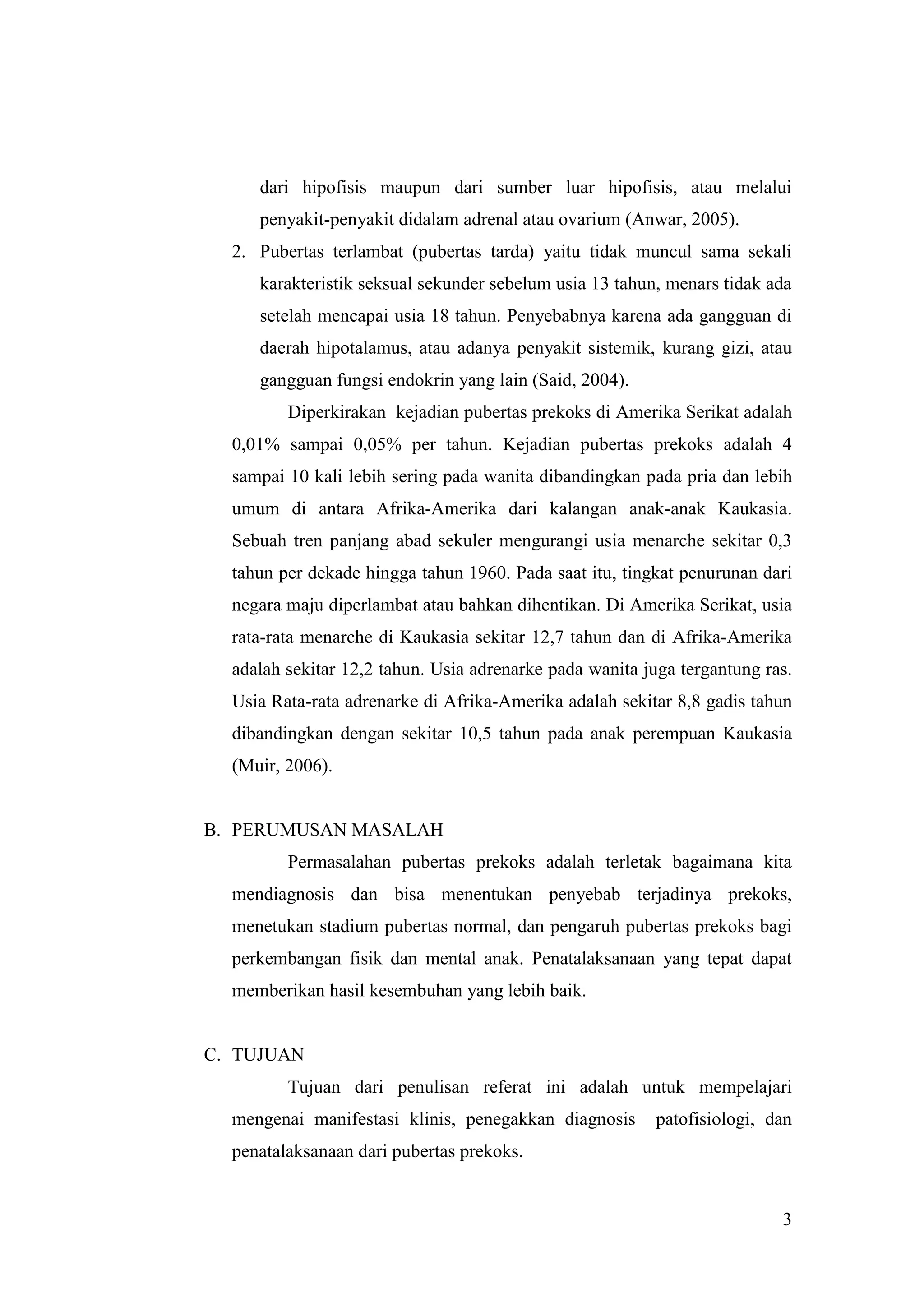 Pubertas prekoks | DOCX