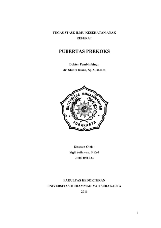 Pubertas prekoks | DOCX