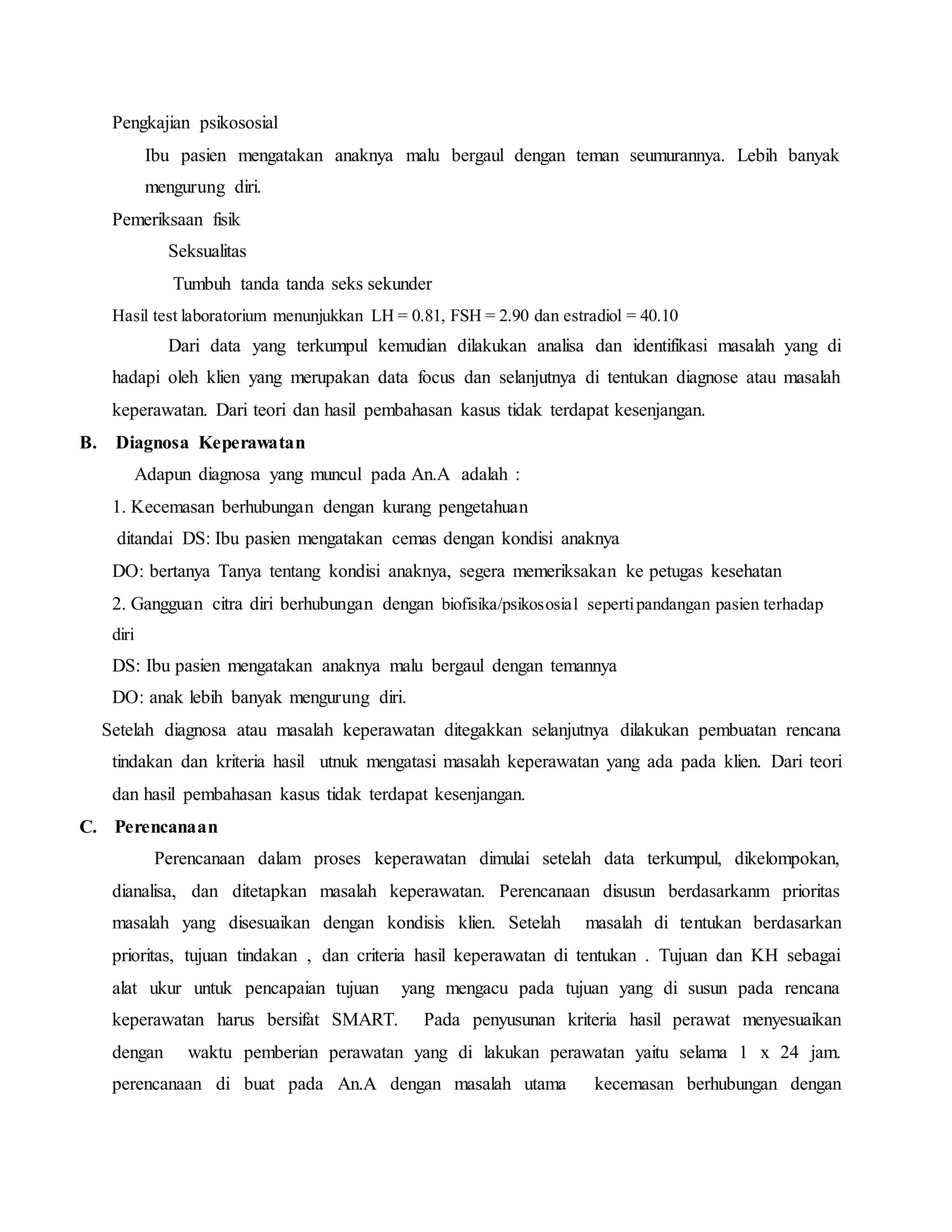 Pubertas prekoks | DOCX