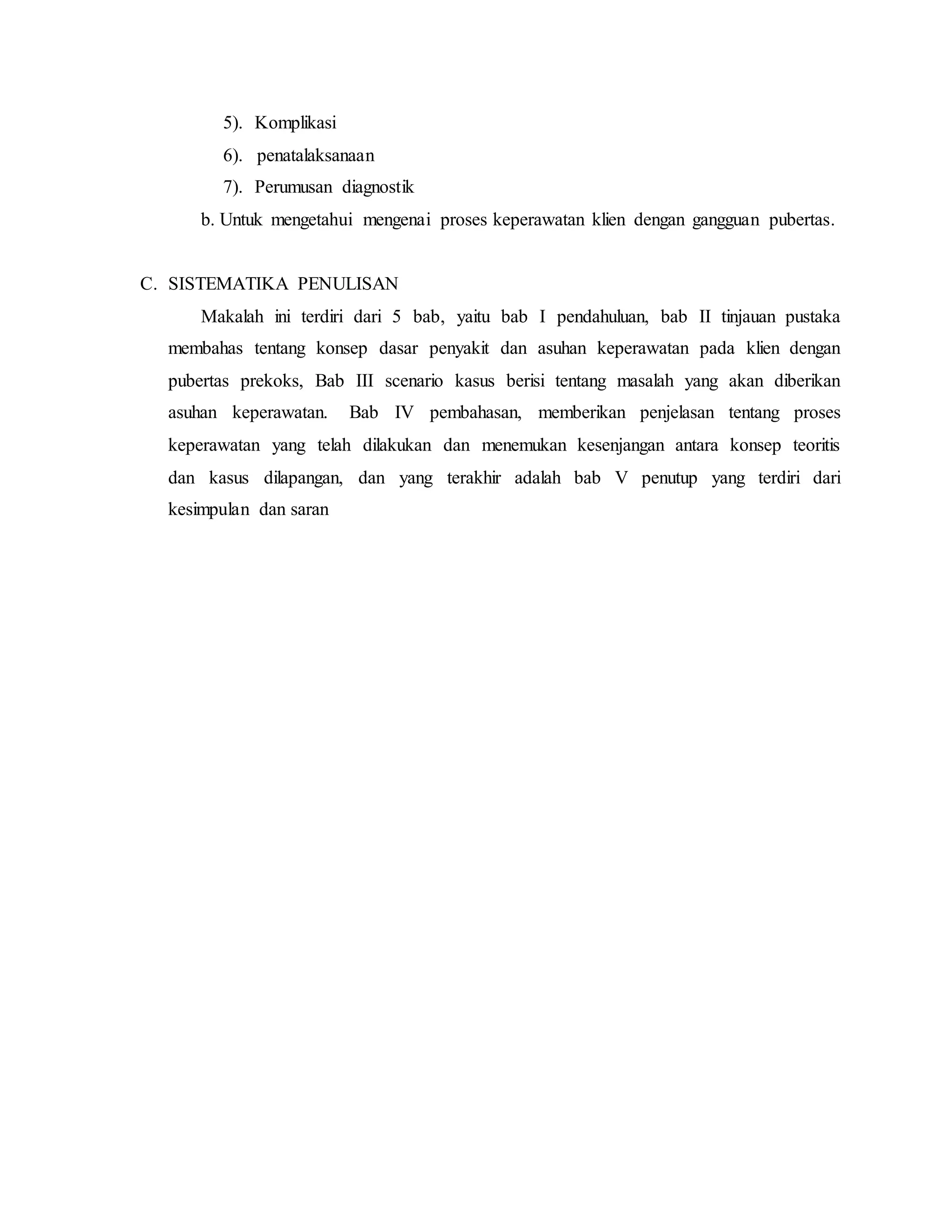 Pubertas prekoks | DOCX
