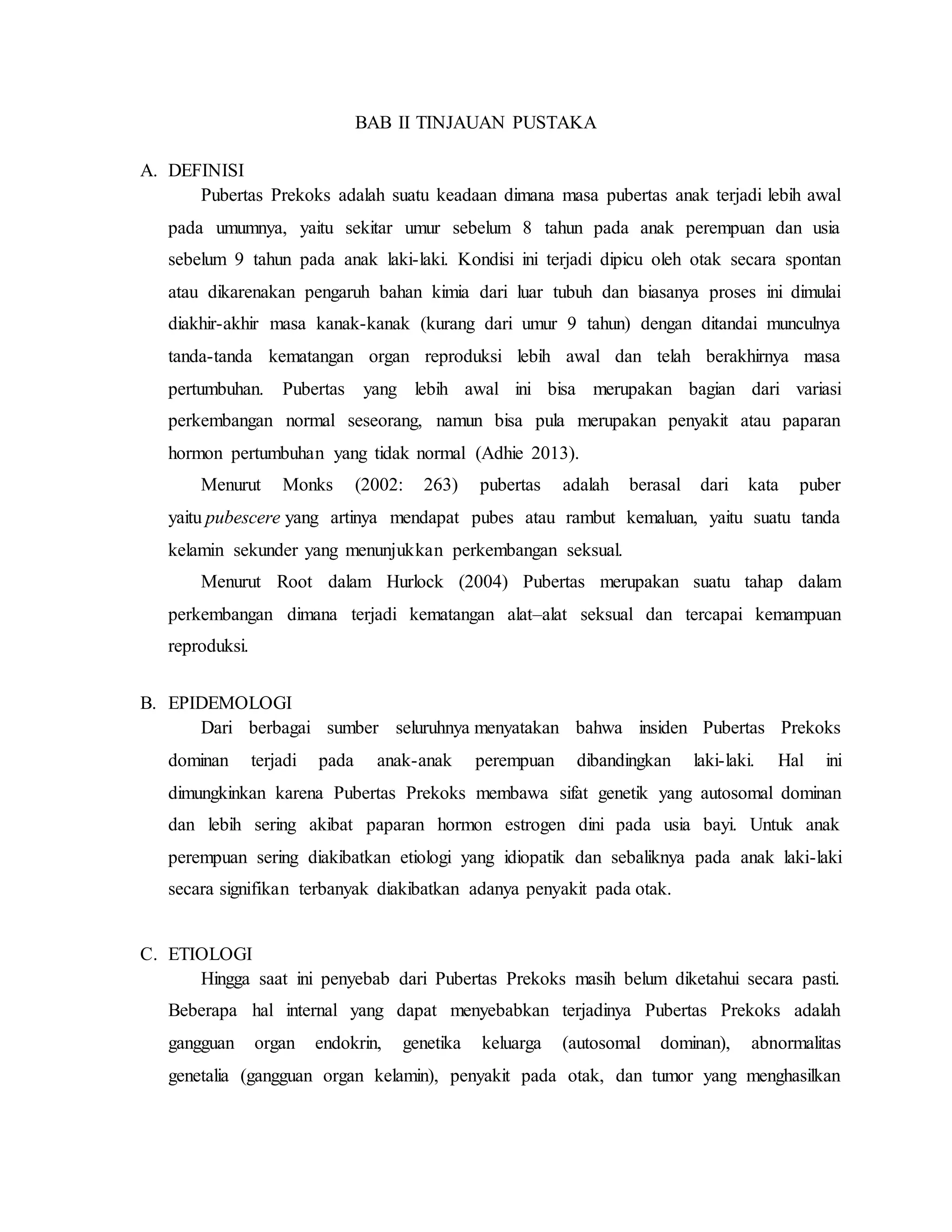 Pubertas prekoks | DOCX