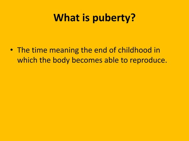 Puberty | PPTX
