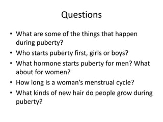 Puberty | PPTX