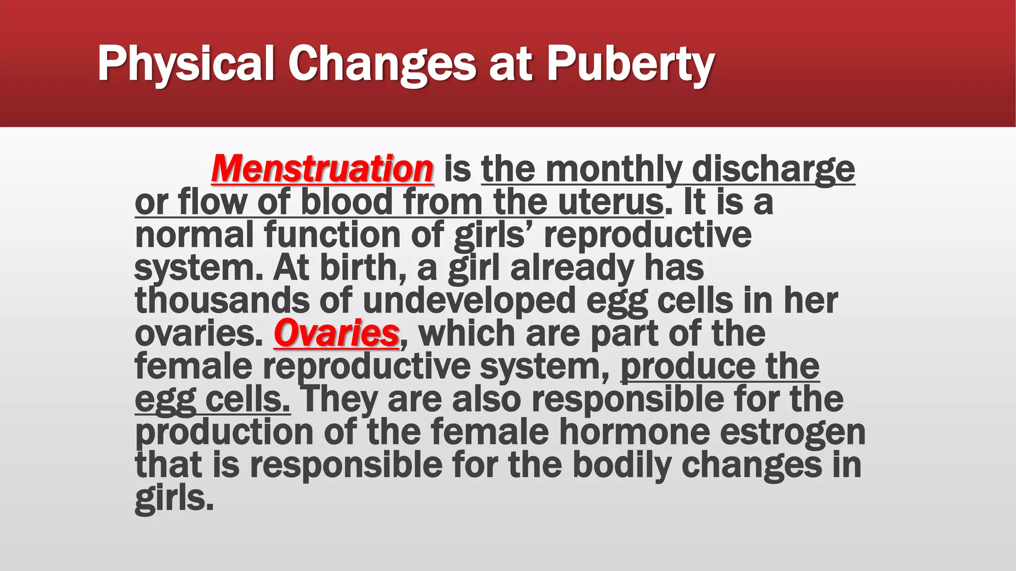 HEALTH (Physical Changes at Puberty) | PPTX