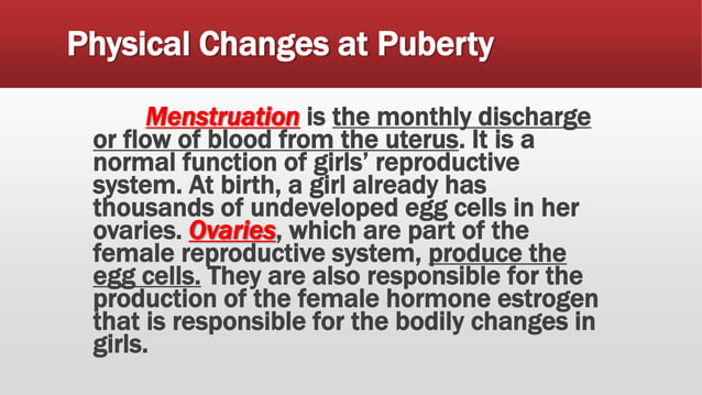 HEALTH (Physical Changes at Puberty) | PPTX