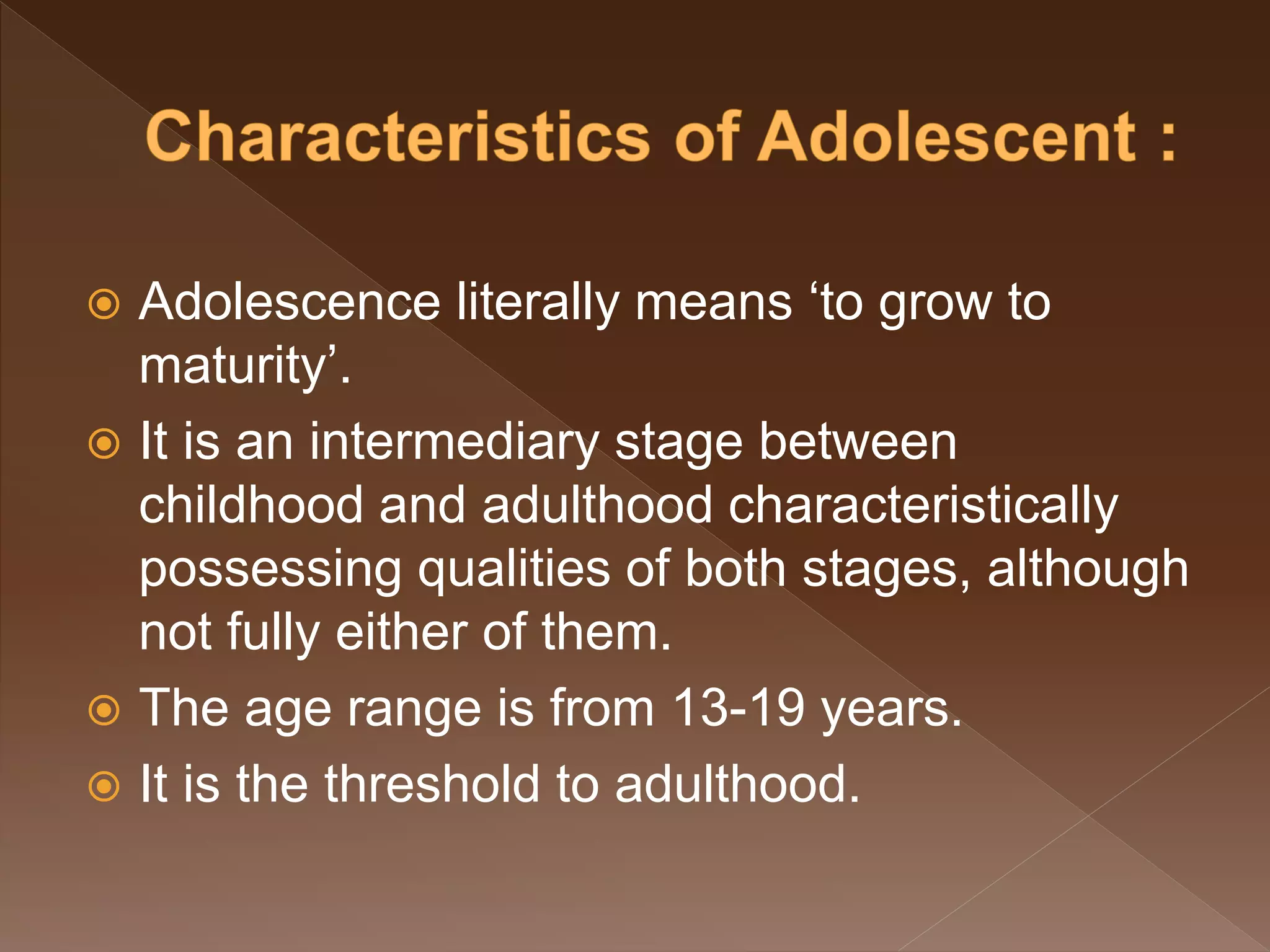 Stages of Development: Puberty and Adolescent | PPTX