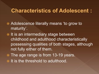 Stages of Development: Puberty and Adolescent | PPTX
