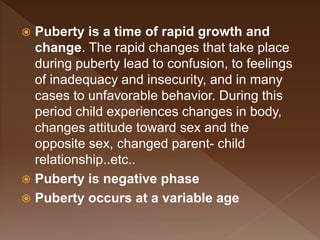 Stages of Development: Puberty and Adolescent | PPTX