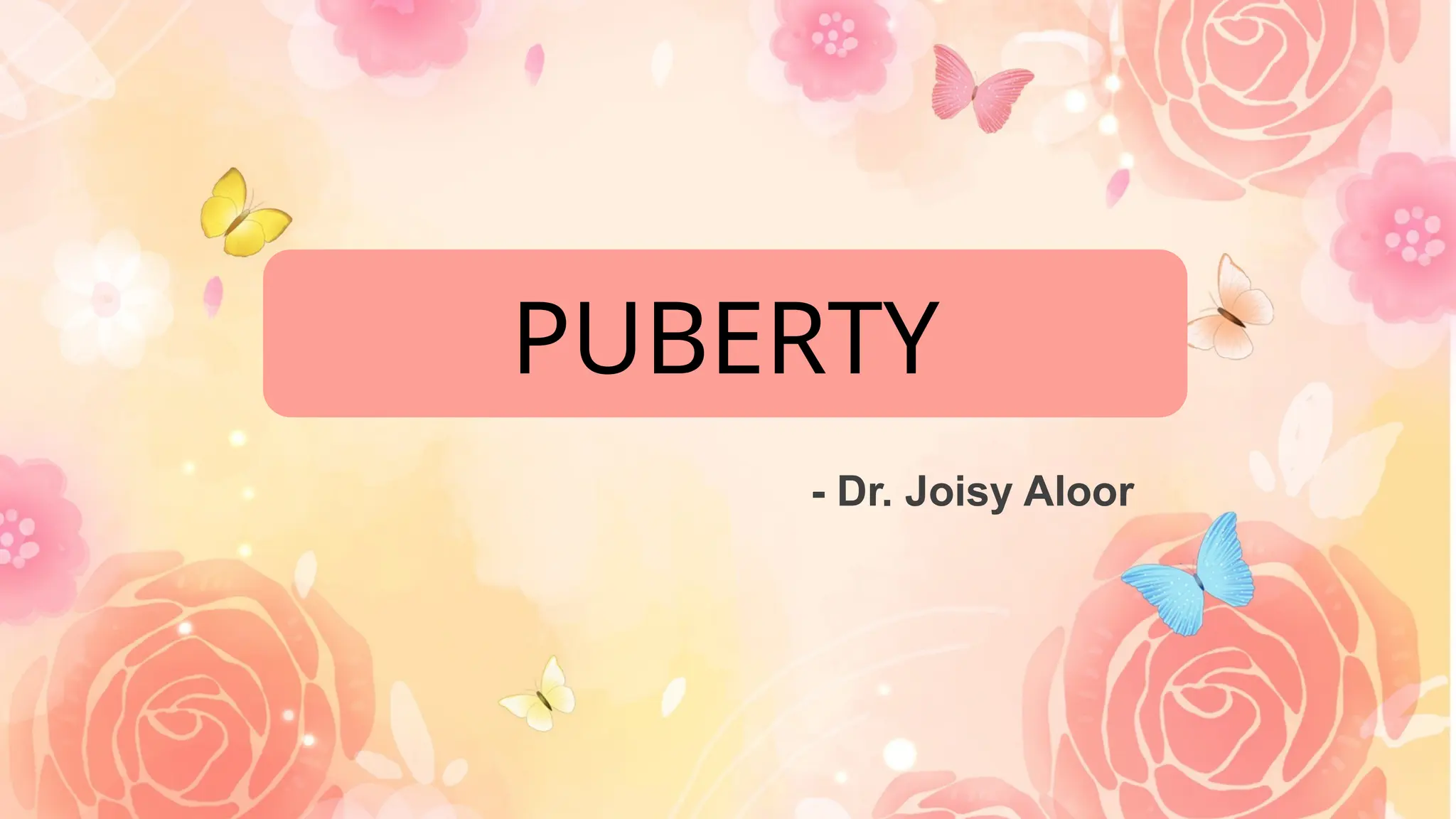 PUBERTY - GIRLS. A presentation for school students. | PPTX