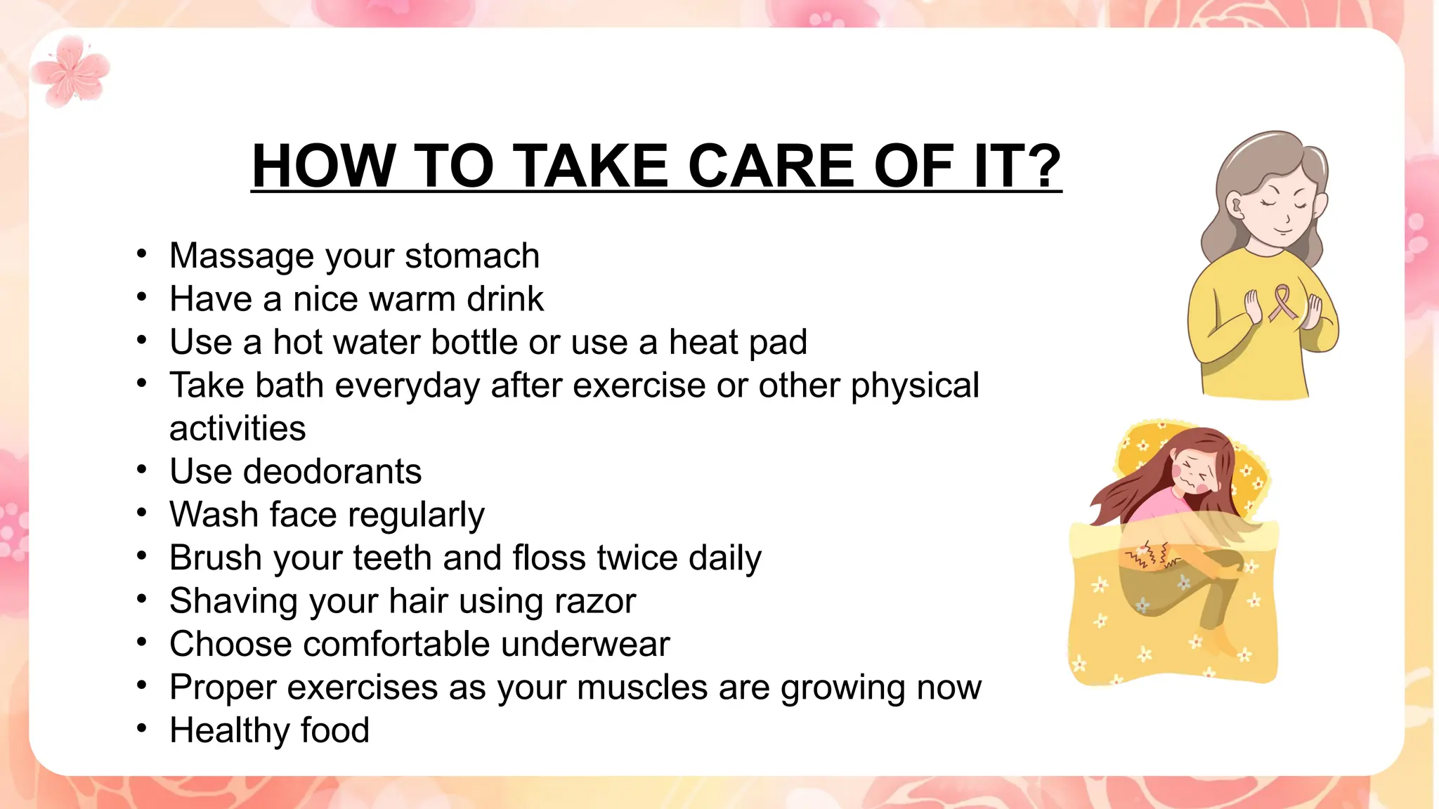 PUBERTY - GIRLS. A presentation for school students. | PPTX