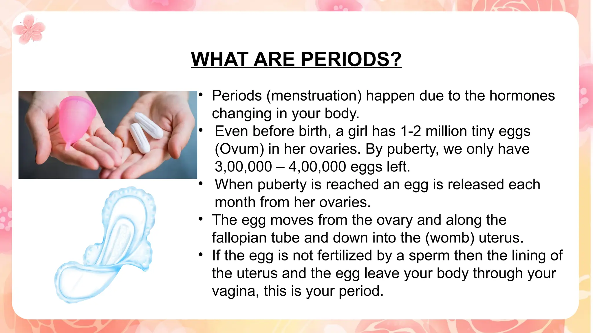 PUBERTY - GIRLS. A presentation for school students. | PPTX