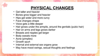 PUBERTY - GIRLS. A presentation for school students. | PPTX