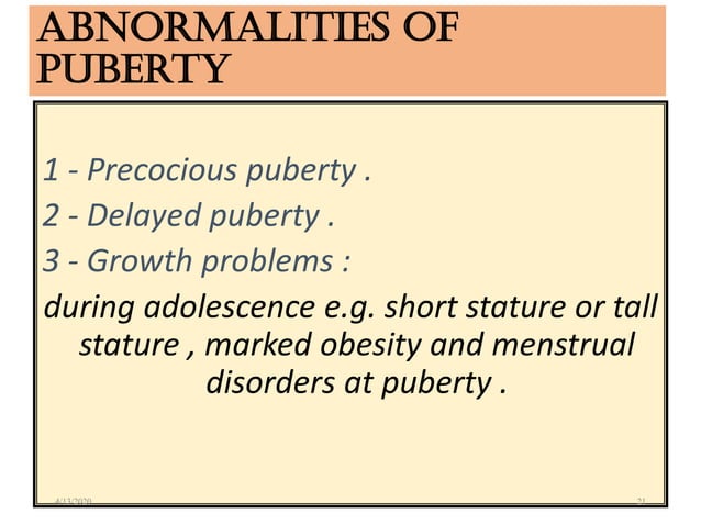 PUBERTY-Normal-Abnormal. Seen In Male and female ppt.pdf
