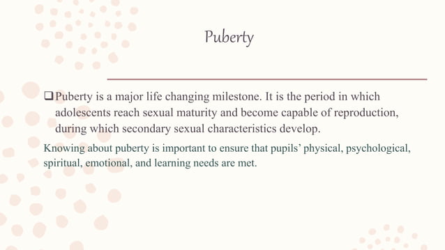 puberty and the different changes teenagers go through | PPTX
