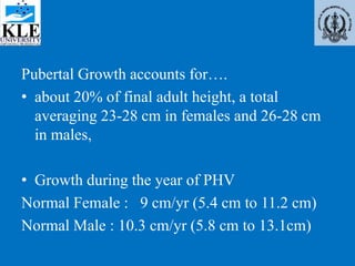 Puberty ( Assessment and Factor affecting puberty) | PPTX